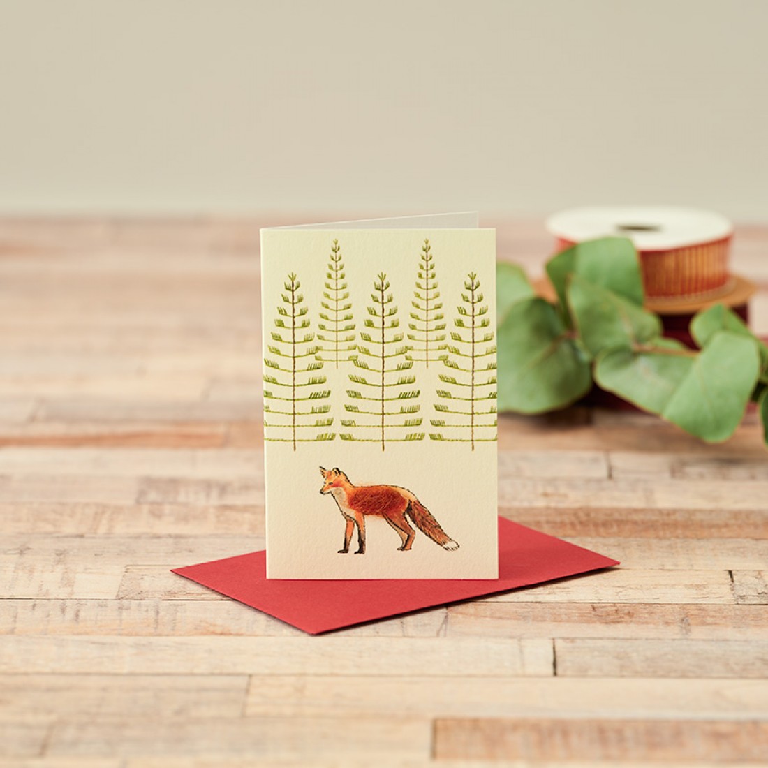 Mini Fox and trees card - Papersheep (Trade Only)