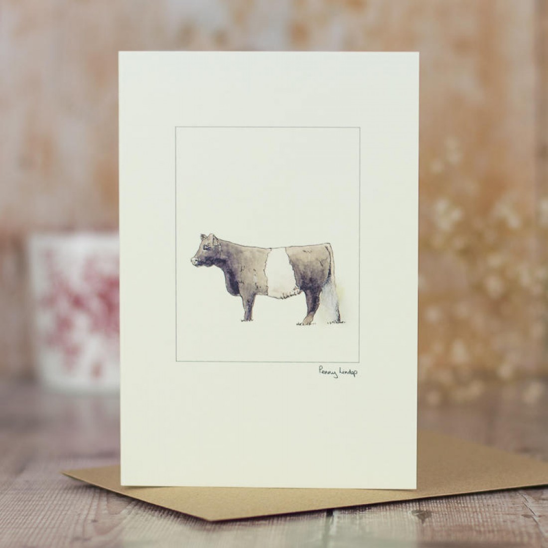 Cow Belted Galloway card - Papersheep (Trade Only)