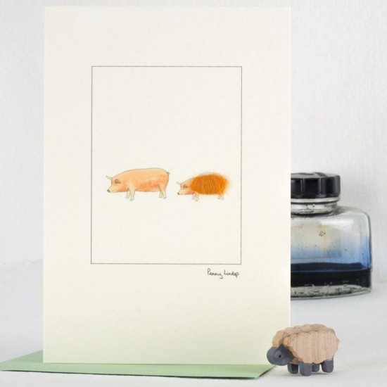 Pigs Tamworth card - Papersheep (Trade Only)